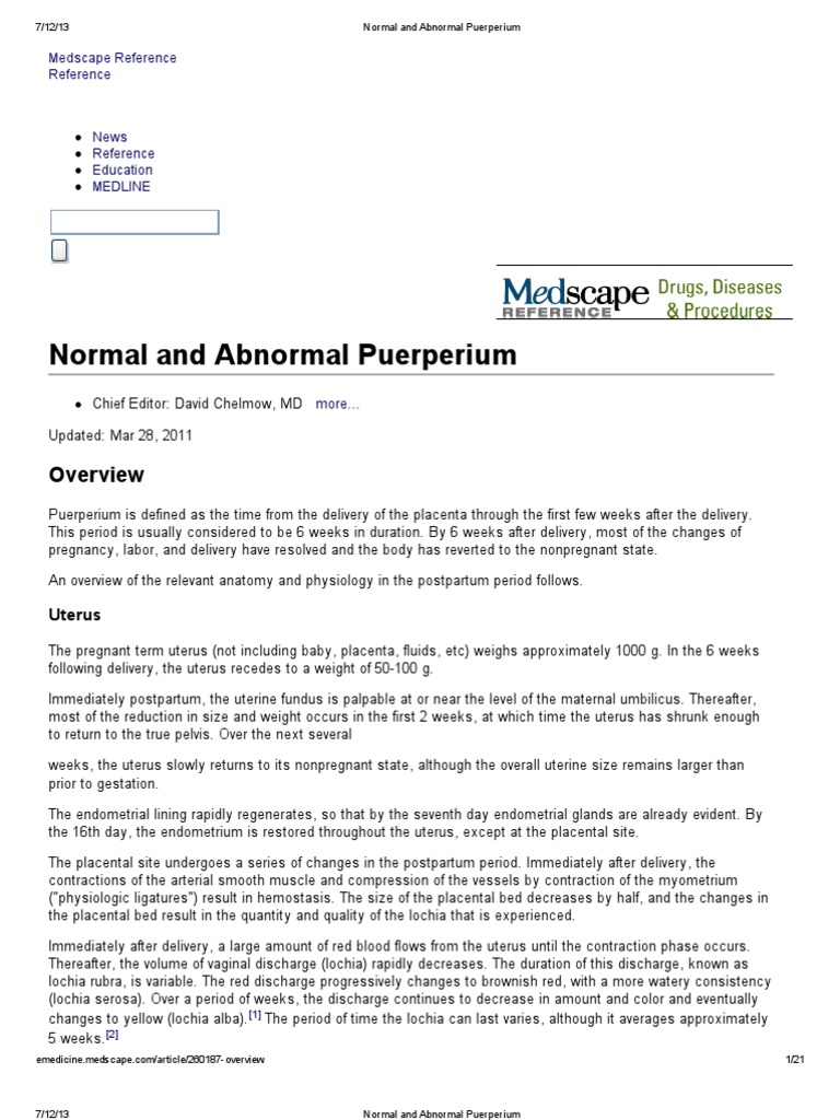 Normal and Abnormal Puerperium | PDF | Hyperthyroidism | Hypothyroidism
