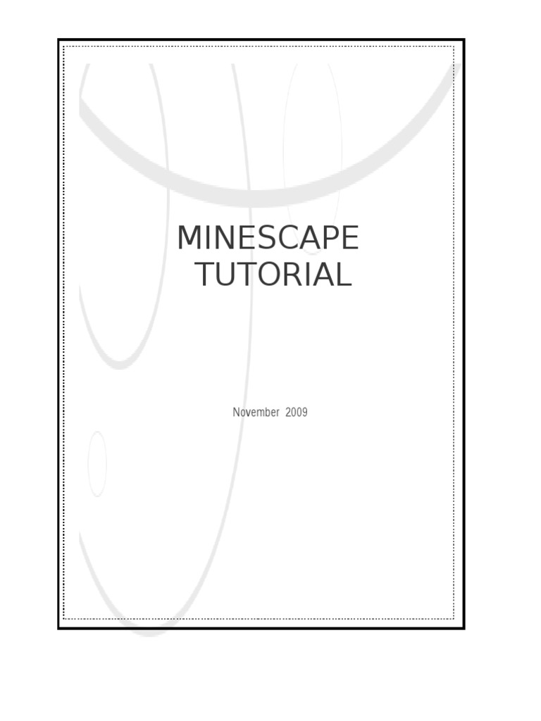 Tutorial Minescape | PDF