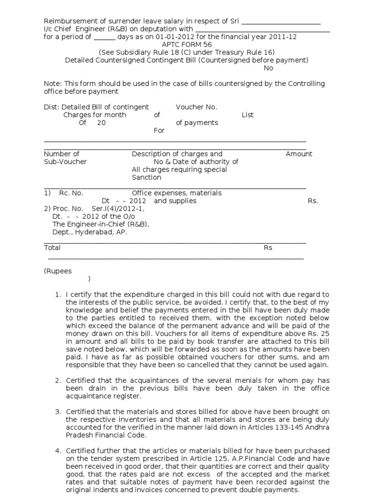 Aptc Form 56 | PDF | Invoice | Expense
