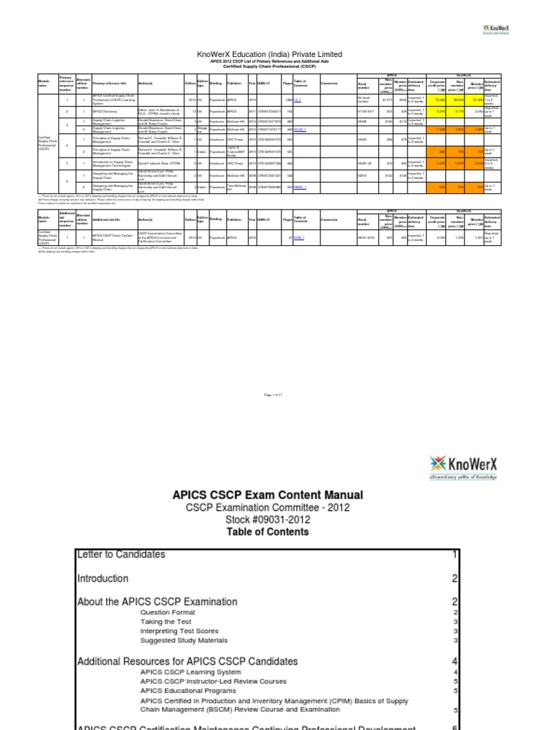 Apics Books | PDF | Supply Chain Management | Procurement