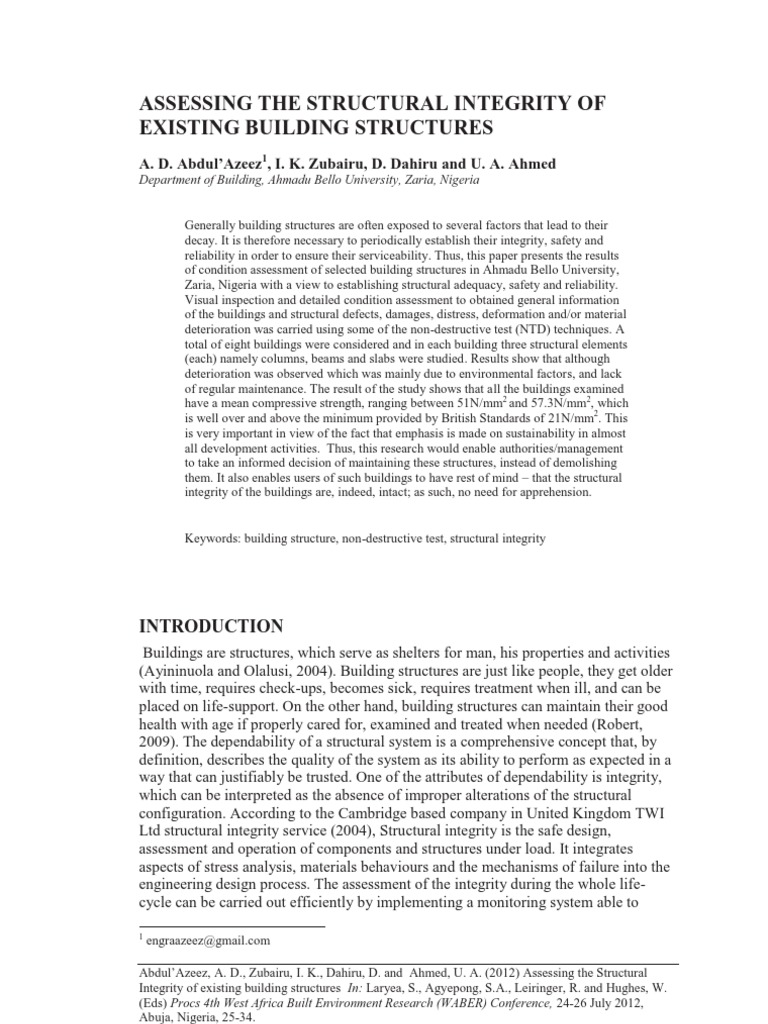 Abdulazeez Et Al - Assessing Strucctural Intergrity of Existing ...