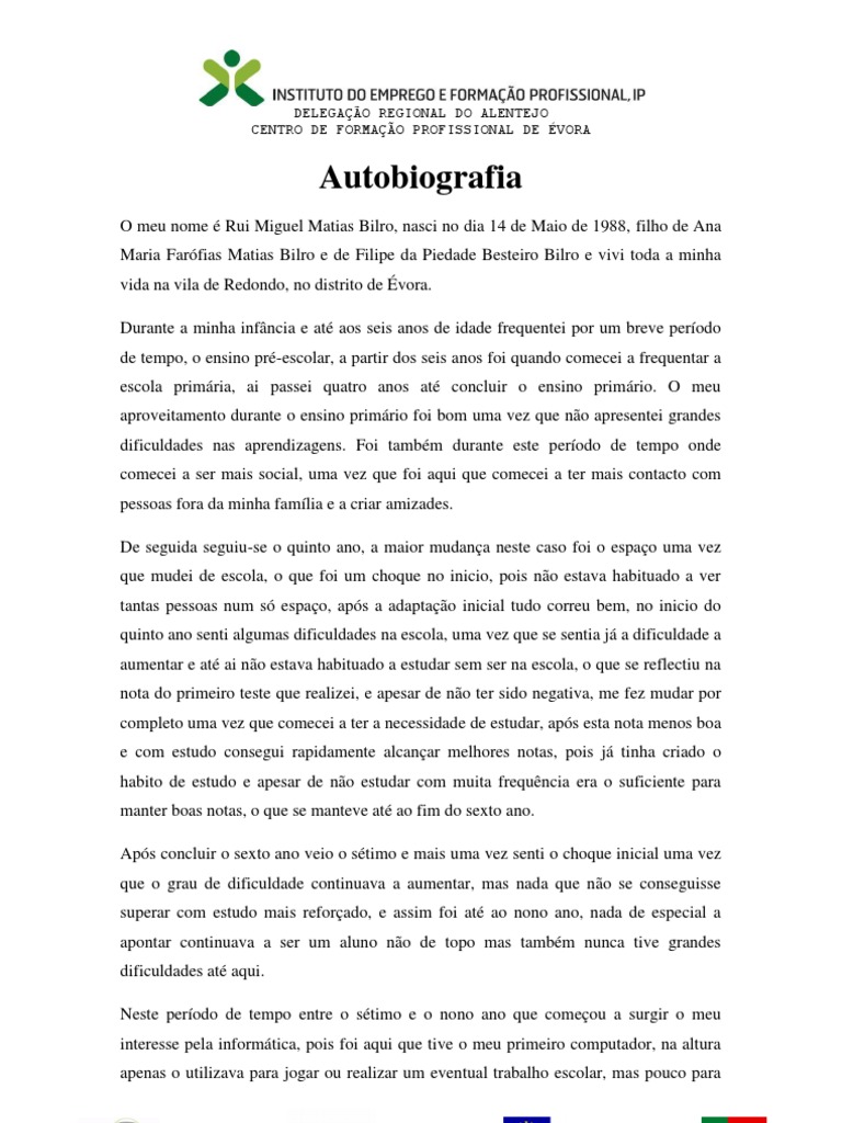 Autobiografia | Download grátis PDF | Portugal | Tempo