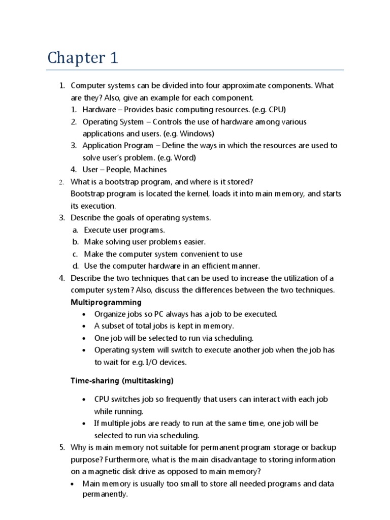 Operating System Fundamentals | PDF | Operating System | Computer Data ...