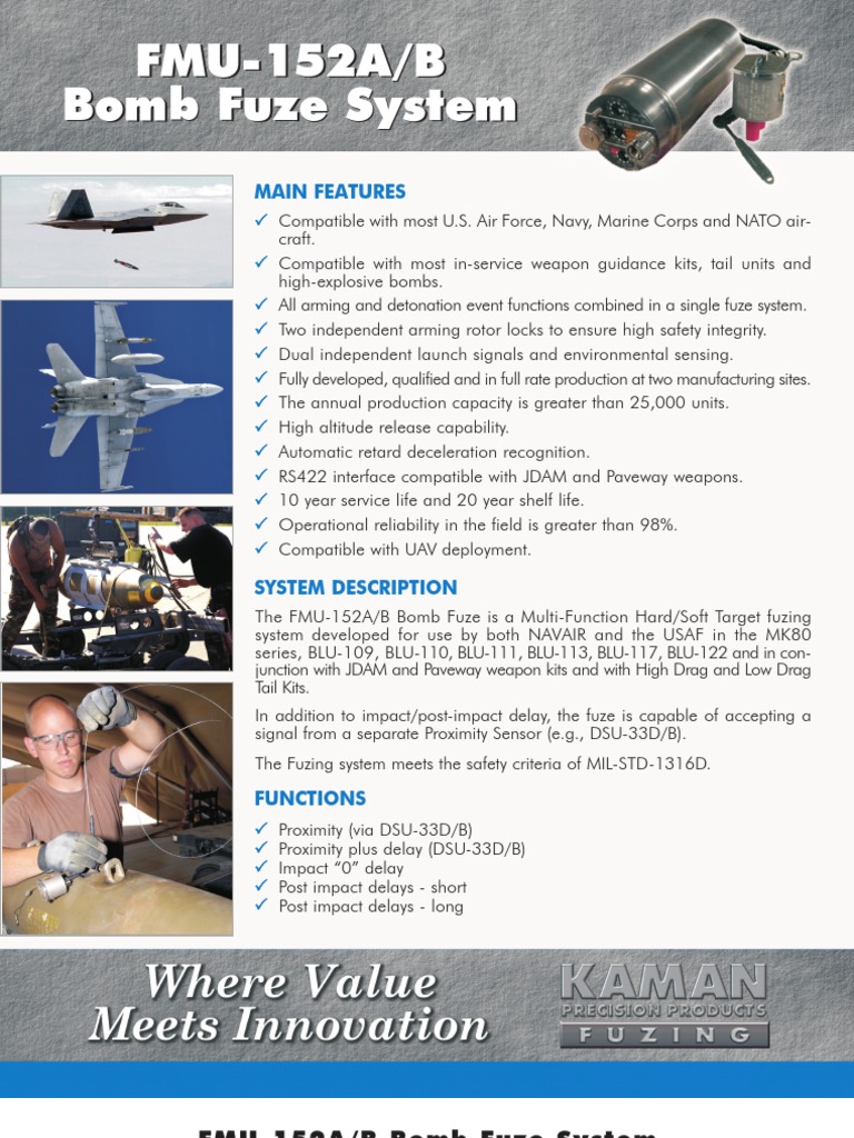 2010 Fmu 152 Layout W NSN | PDF | Fuze | Military Aviation