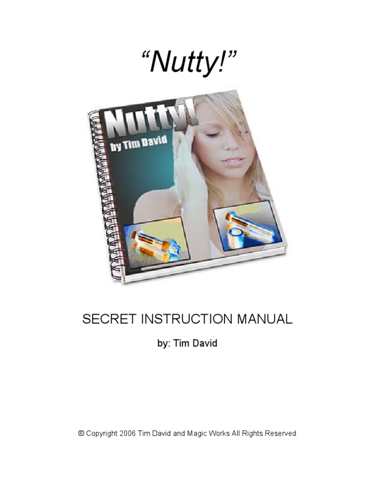 "Nutty!": Secret Instruction Manual | PDF | Nut (Hardware) | Screw