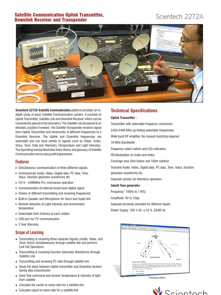 Scientech-2272A | Transmitter | Communications Satellite
