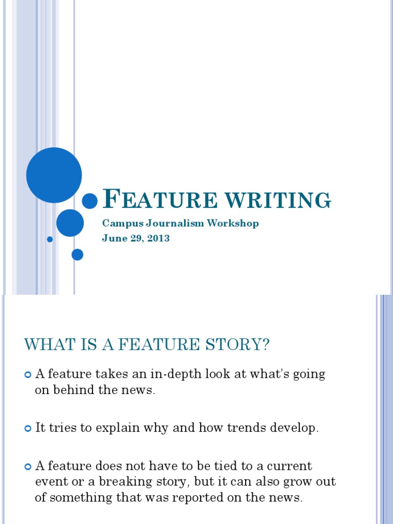 LV Feature Writing | PDF