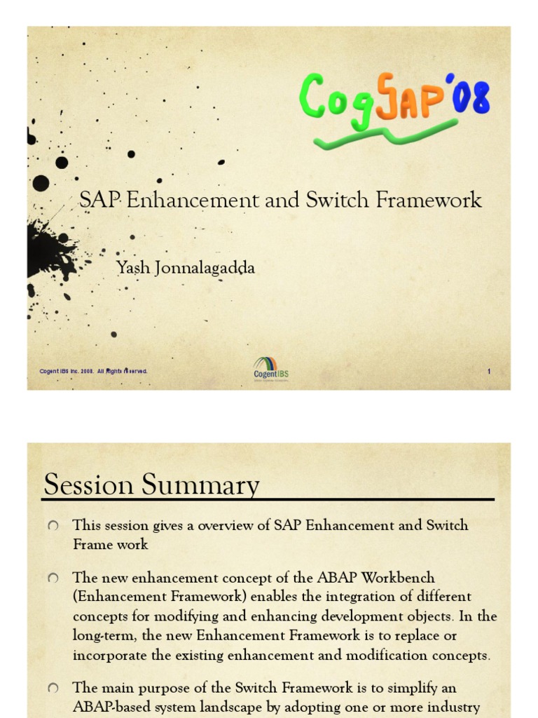 Switch Framework SAP | PDF | Software Framework | Software Engineering
