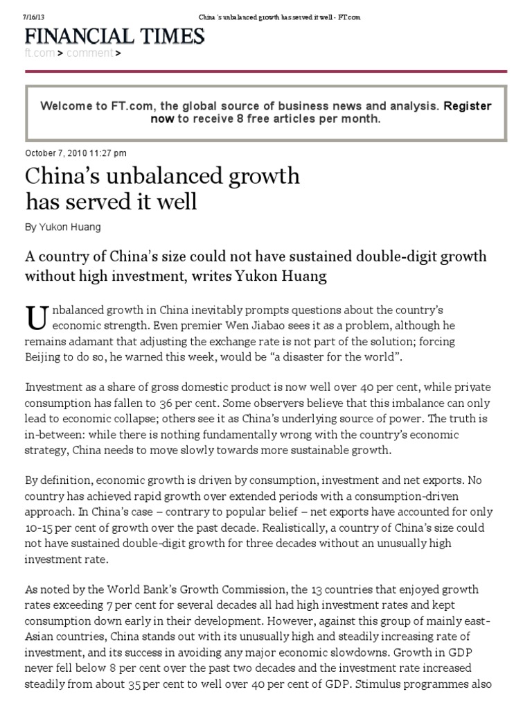 FT China | PDF | Economies | Money