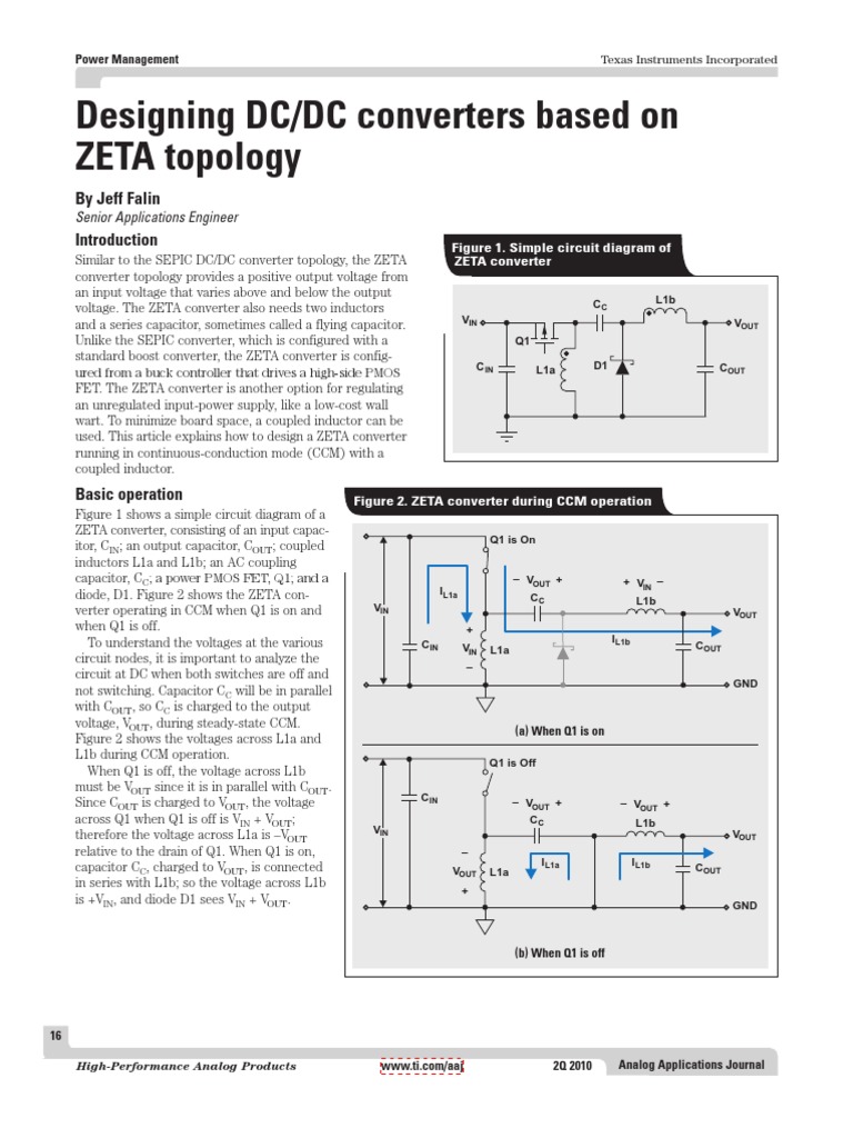 Designing DC-DC Converters Based On ZETA Topology | PDF | Capacitor ...