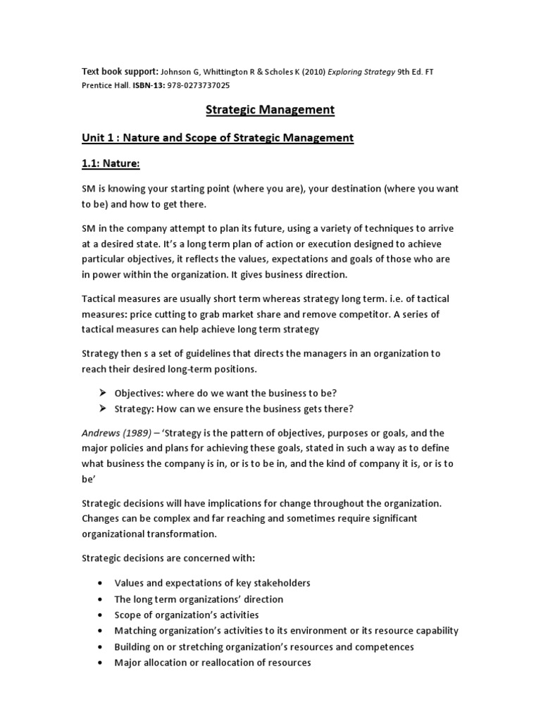 Module Summary | PDF | Strategic Management | Swot Analysis