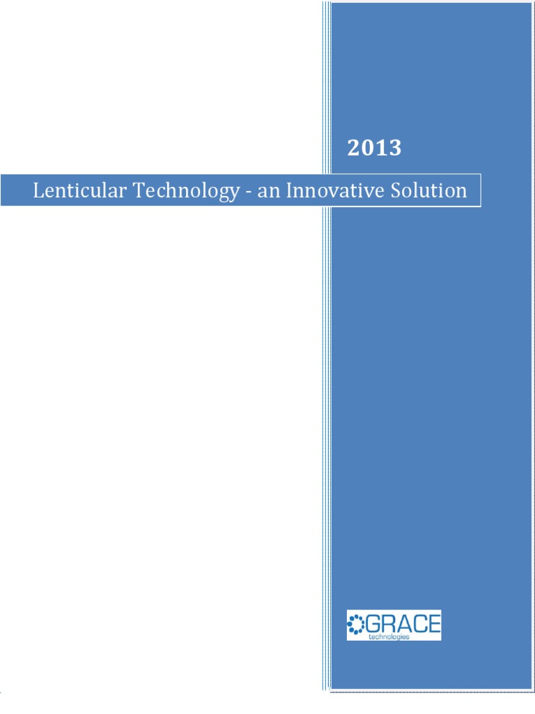Lenticular Printing Technology | PDF | Stereoscopy | Media Technology