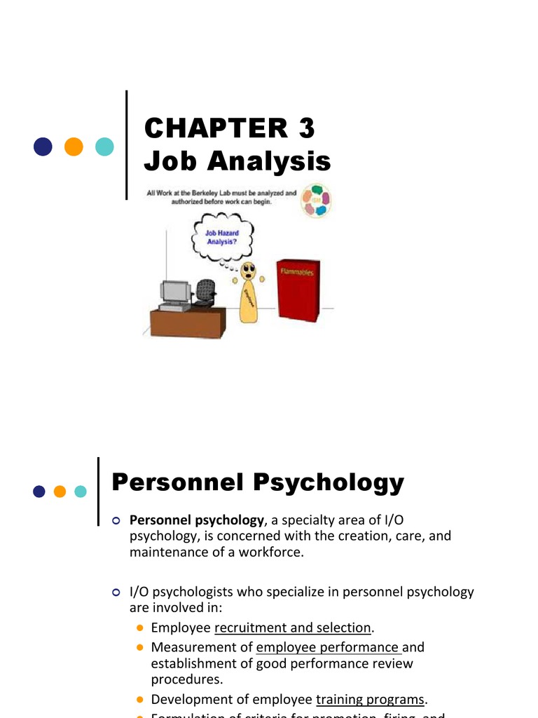 Chapter 3 Job Analysis | PDF | Equal Pay For Equal Work | Industrial ...