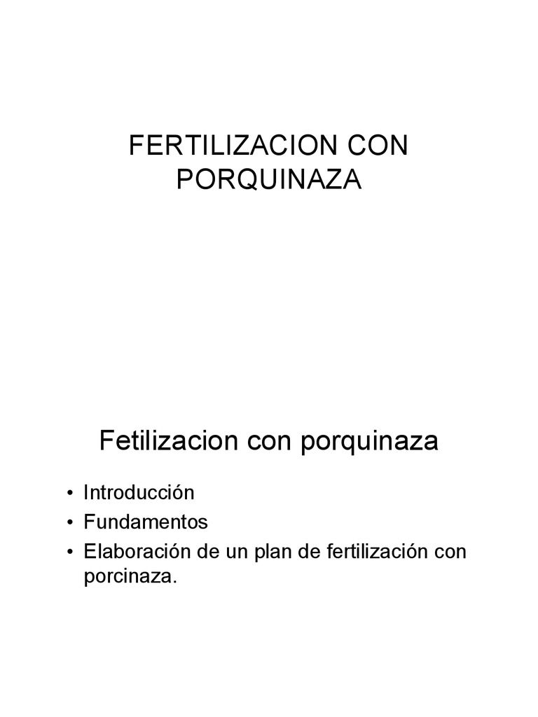 Fertilización Eficiente con Porquinaza | PDF | Fertilizante | Suelo
