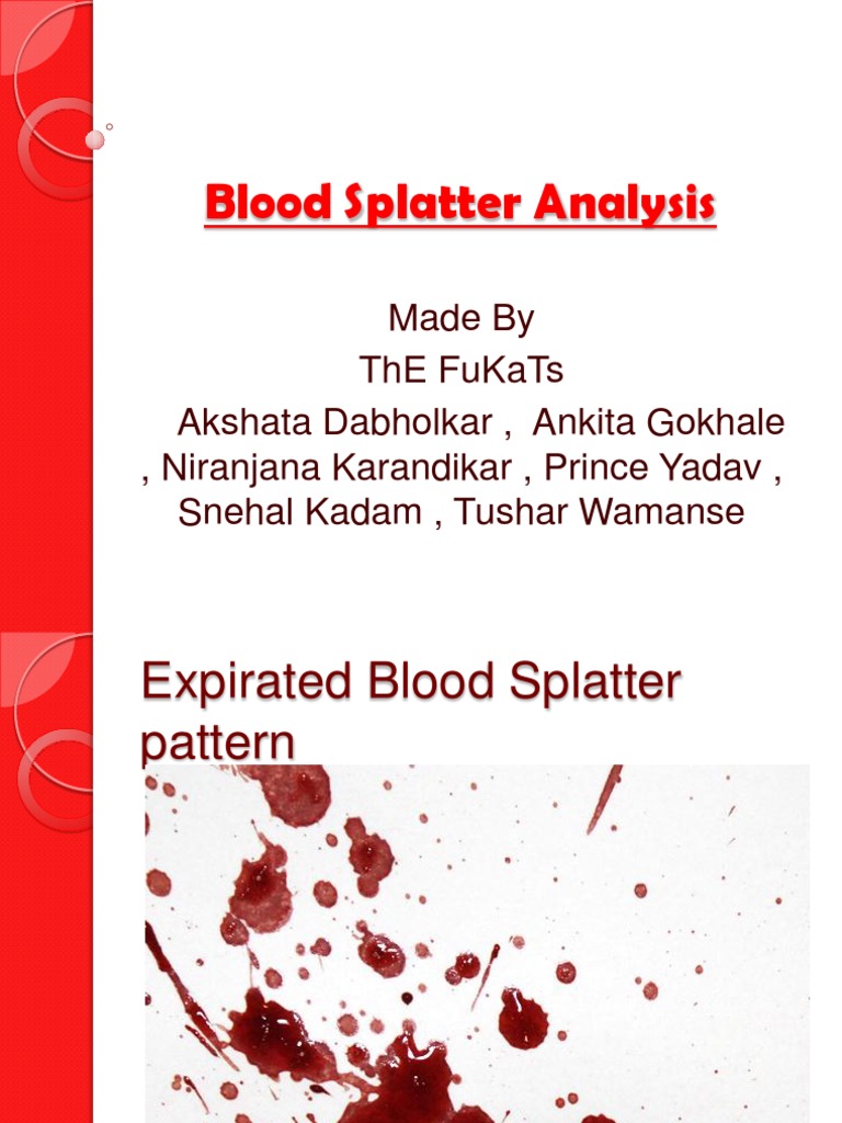 Expirated Blood Pattern