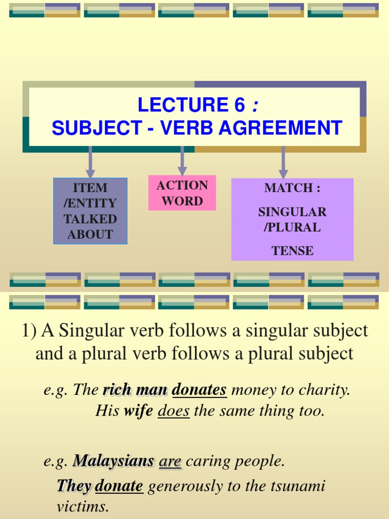 Subject-Verb Agreement Rules Explained | PDF | Grammatical Number | Plural