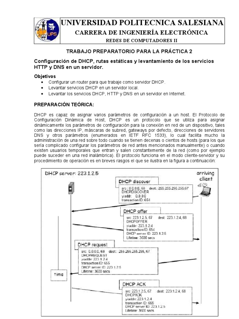 Practica 2. DHCP | PDF | Enrutador (Computación) | Dirección IP
