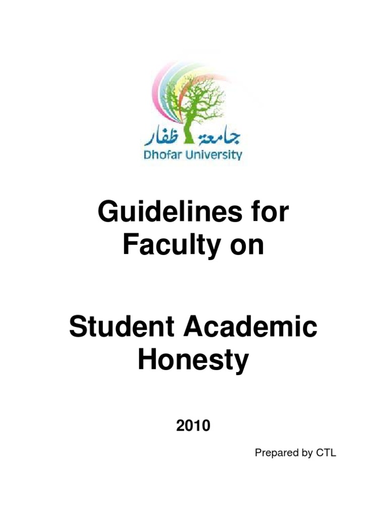 Faculty Guidelines on Academic Honesty | PDF | Academic Dishonesty ...