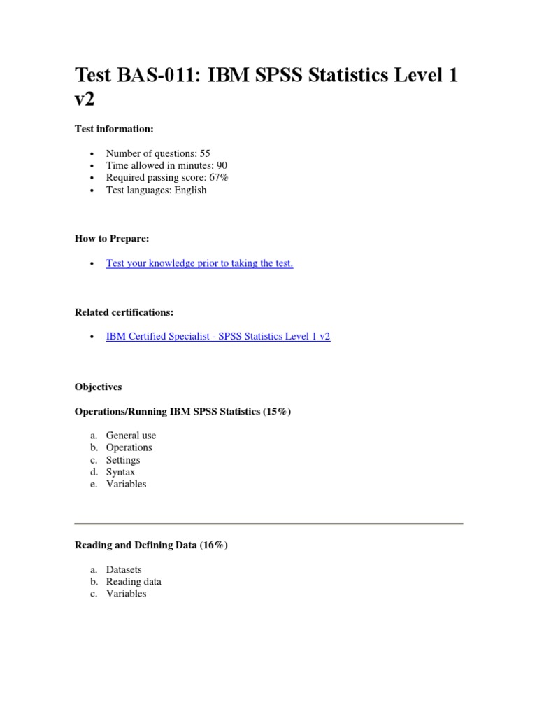 Test BAS | PDF | Spss | Statistics