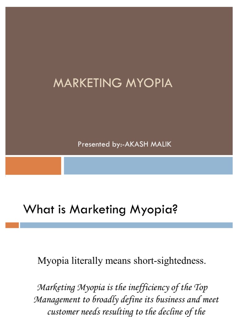 Marketing Myopia | PDF | Myopia | Brand