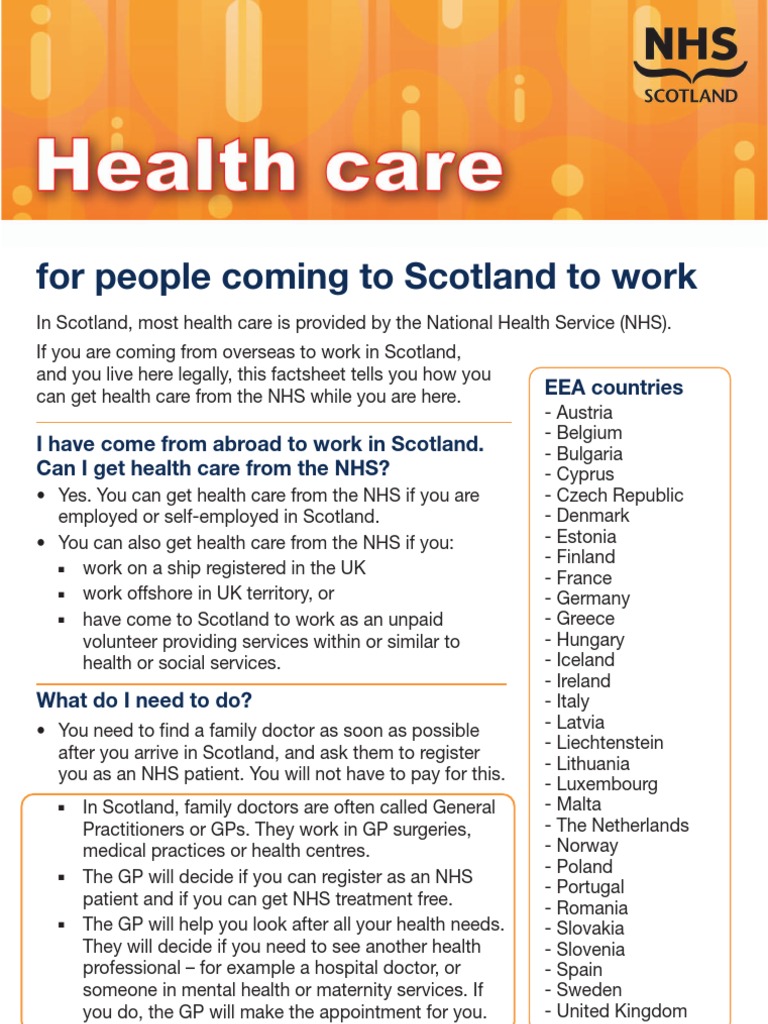 NHS Scotland Factsheet | PDF | National Health Service | General ...