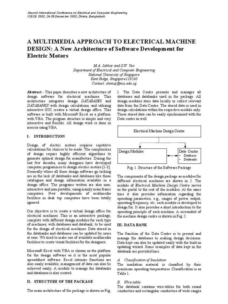 Electrical Machine Drawing | PDF | Microsoft Excel | Electric Motor