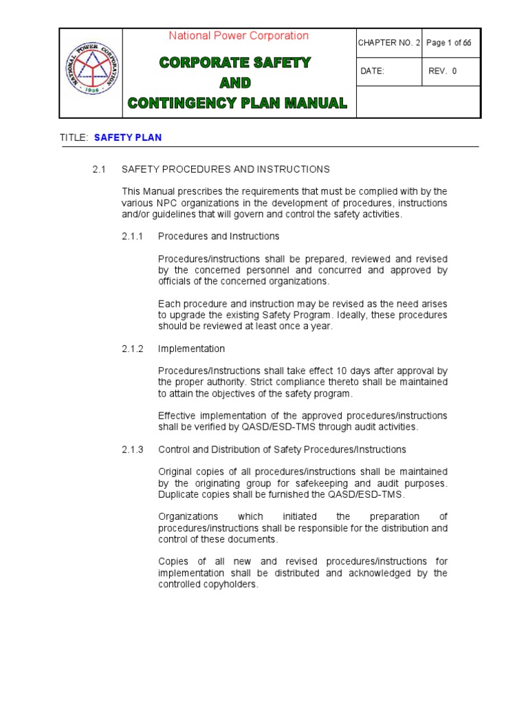 c2 Safety Plan | PDF | Emergency Management | Emergency
