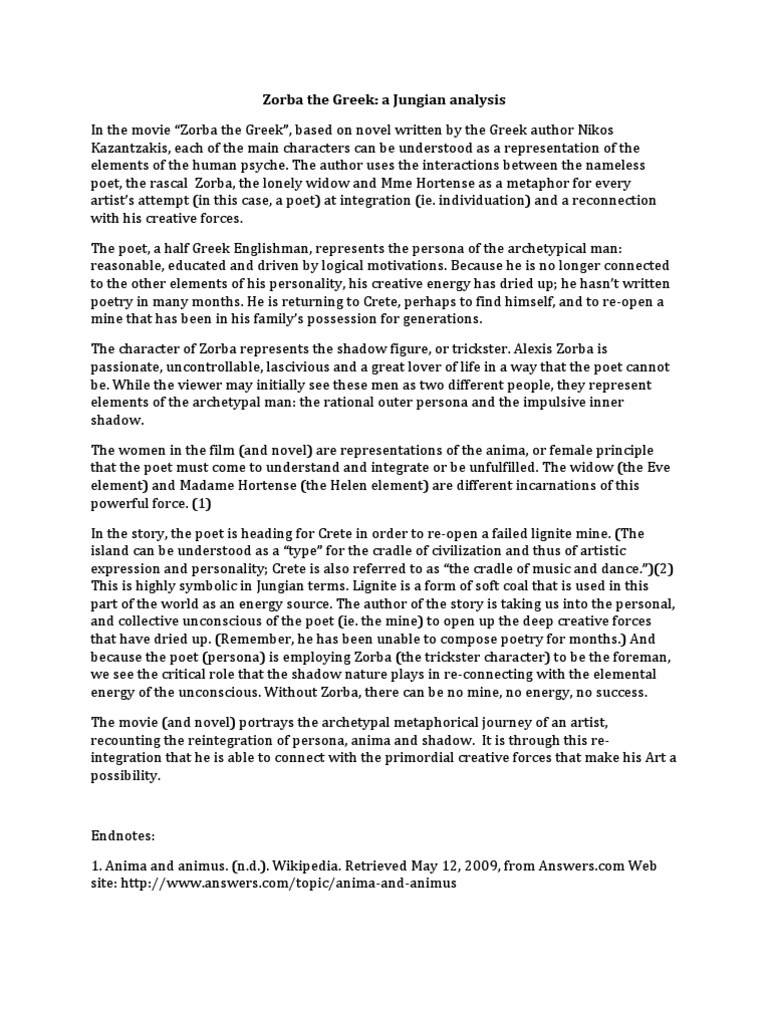 Zorba The Greek | PDF | Shadow (Psychology)