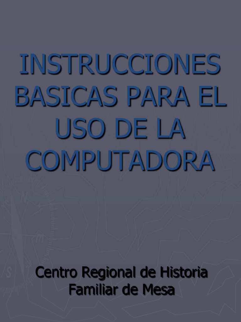 Instrucciones Básicas de Computadora | PDF | Memoria del ordenador | Disco compacto