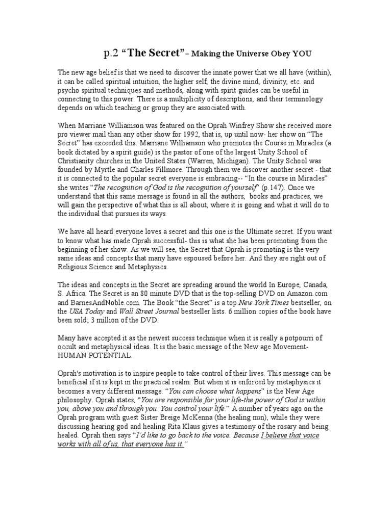 The SECRET Book | PDF | Religious Science | Metaphysics