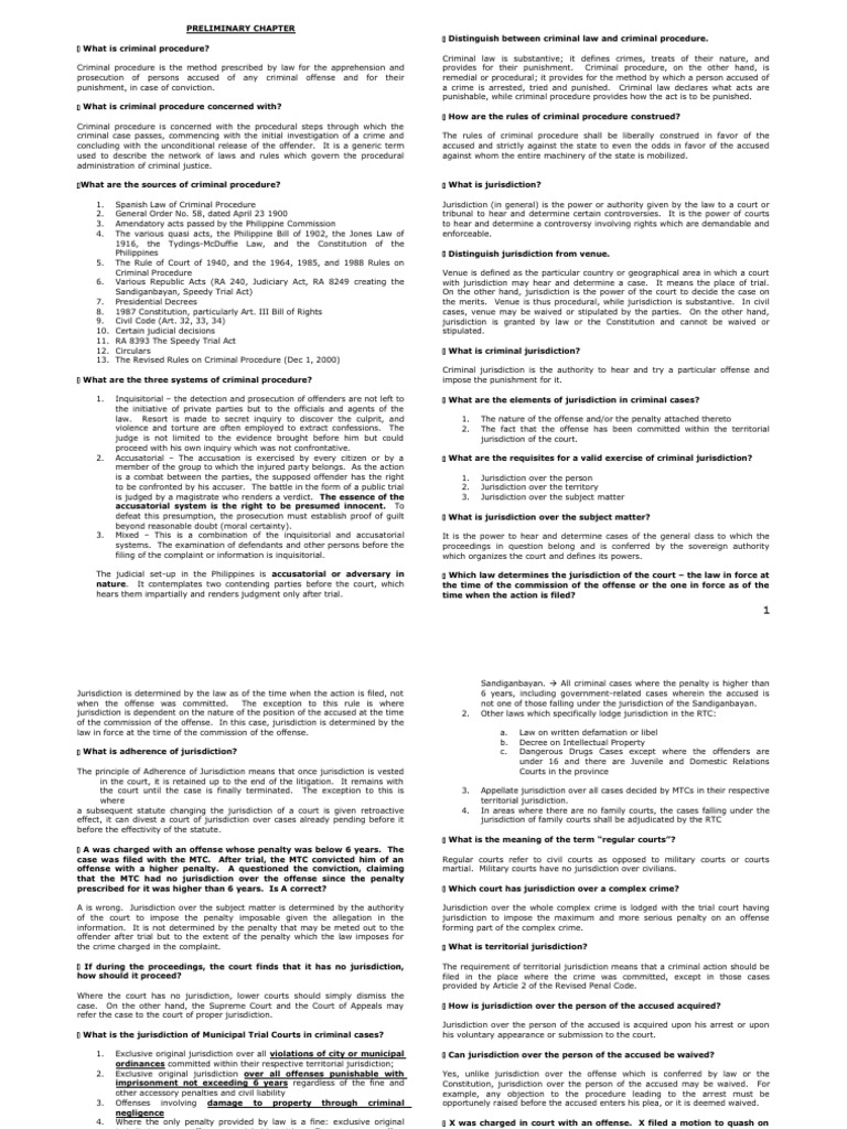 CRIMPRO Reviewer Rule 110-114 | Download Free PDF | Criminal Procedure ...