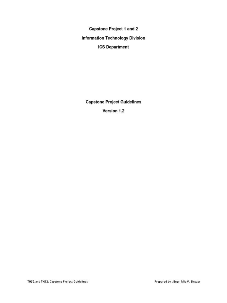 Capstone Project 1 Manual | PDF | Thesis | Source Code