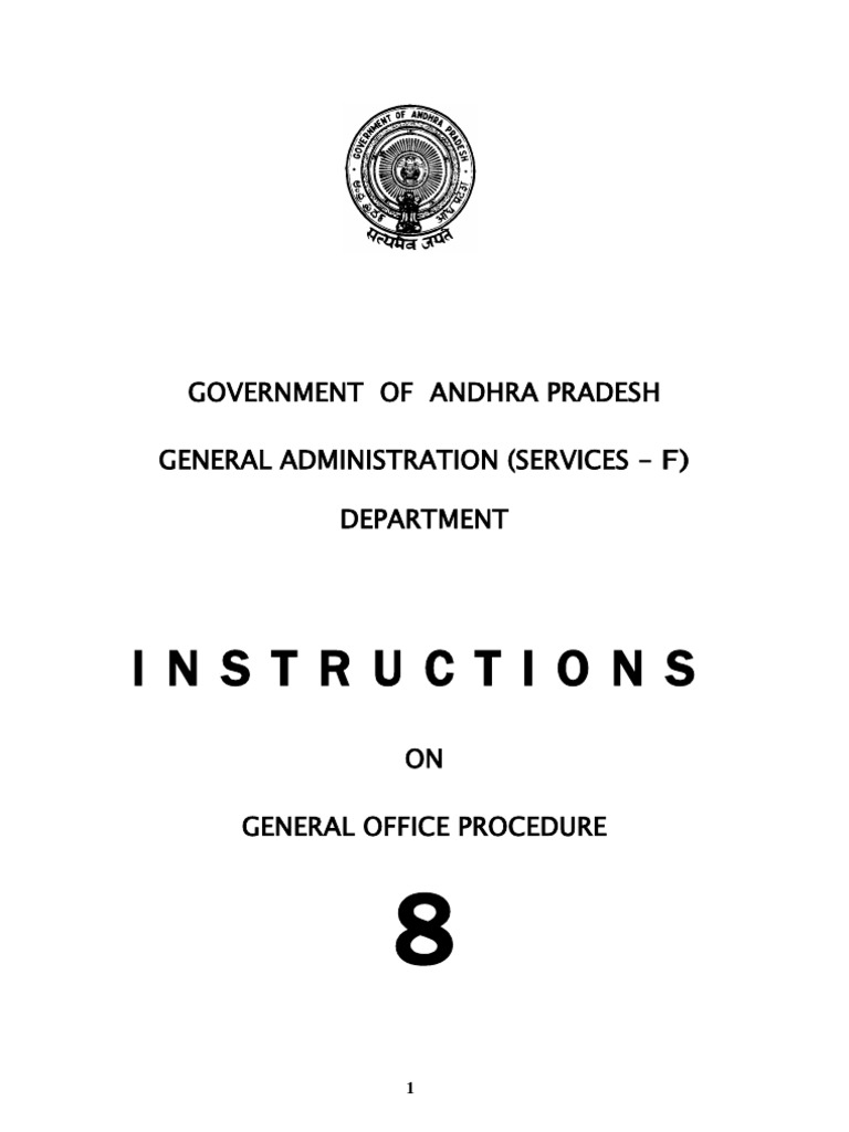 General Office Procedure | PDF | Government Of India | Secretary