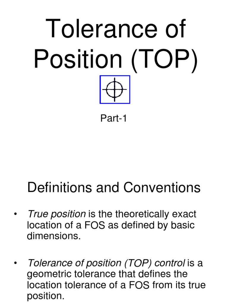 Tolerance of Position (TOP) - 1 | Engineering Tolerance | Cartesian ...