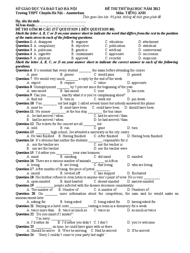 English Entrance Exam - Mock Test 12 (2011-2012) | PDF | Sharks | Emotions English Entrance Exam - Mock Test 12 (2011-2012) | PDF | Sharks | Emotions
