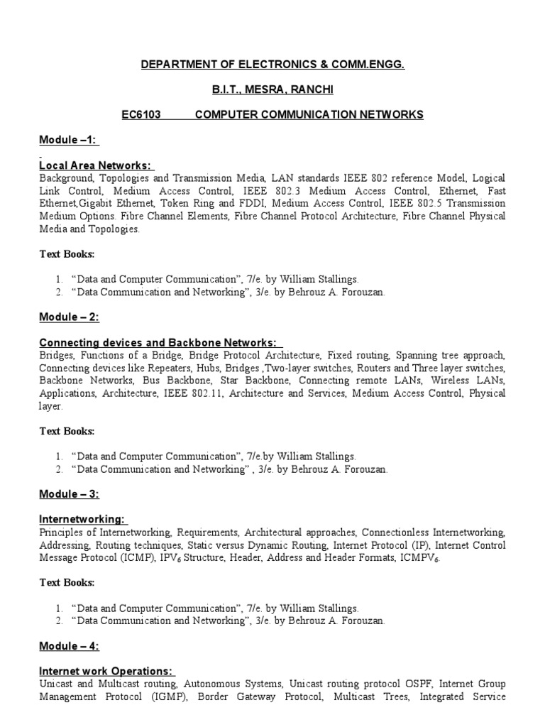 Ec6103 Computer Communication Networks Pdf Transport Layer Security
