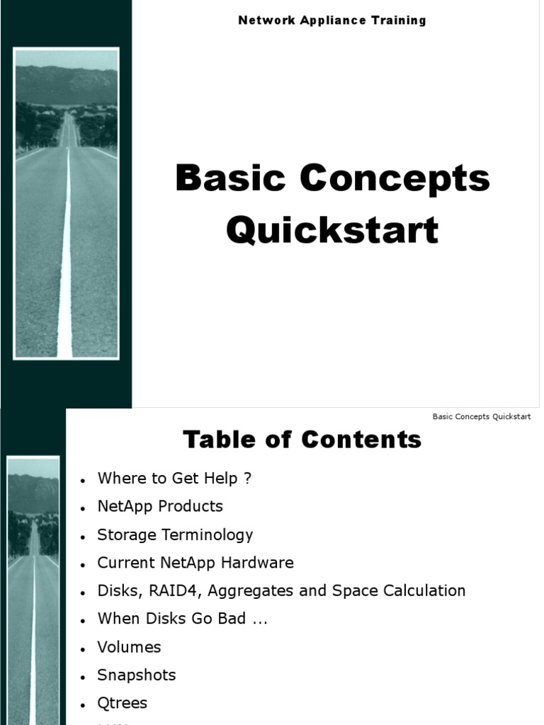 NetApp Basic Concepts Quickstart Guide | PDF | File System | Telecommunications