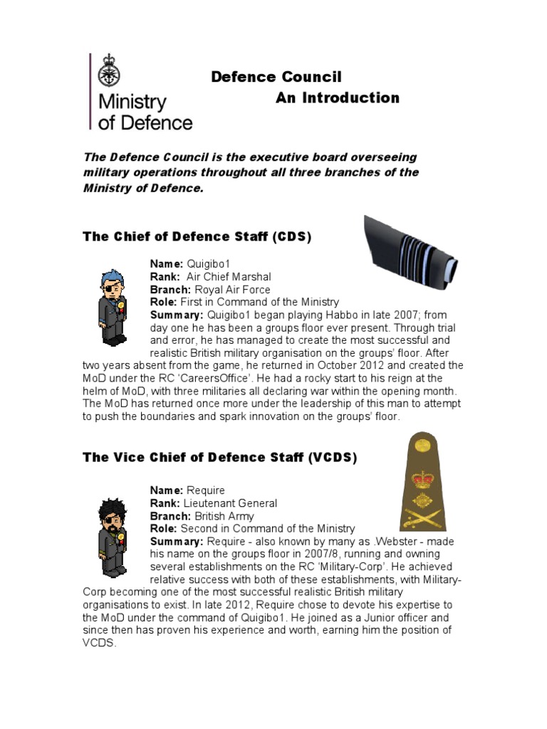 Overview of the Defence Council UK | PDF | Air Forces | Military