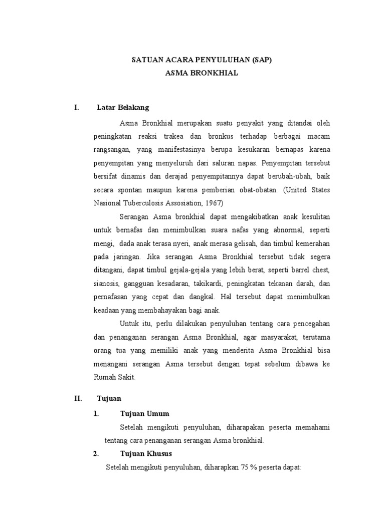 SAP Asma Bronkhial | PDF
