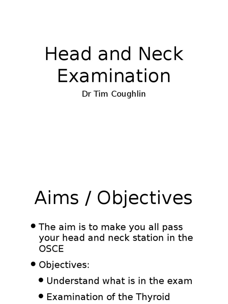 Head And Neck Examination Pdf Physical Examination Thyroid