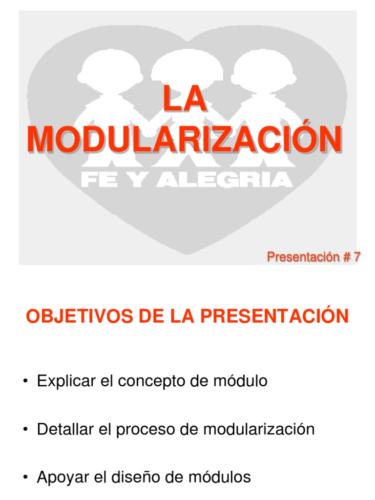 Modularizacion | PDF | Aprendizaje | Evaluación