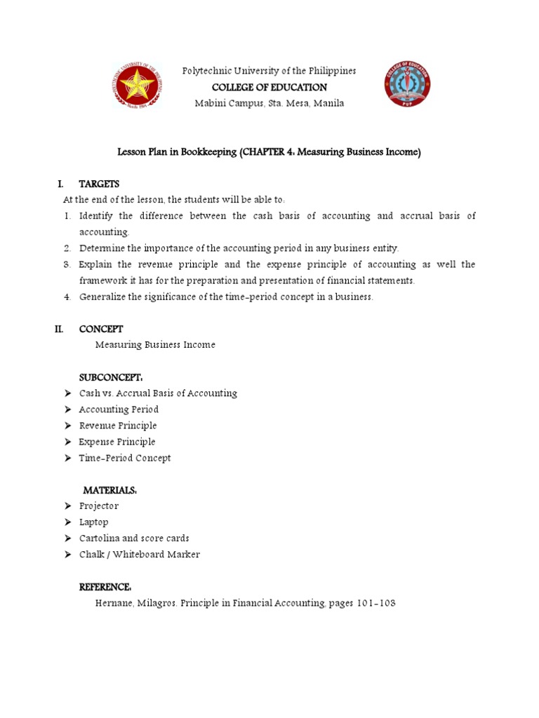 Bookkeeping Lesson Plan for Students | PDF | Debits And Credits | Expense