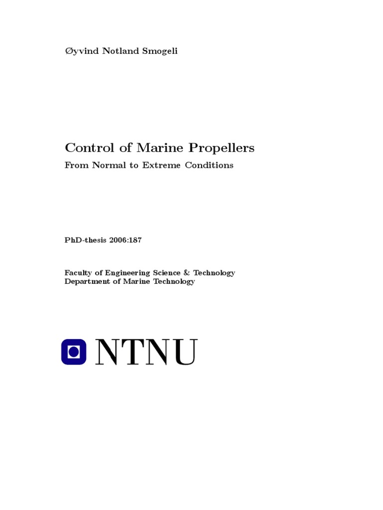 Control of Marine Propellers | PDF | Propeller | Thrust