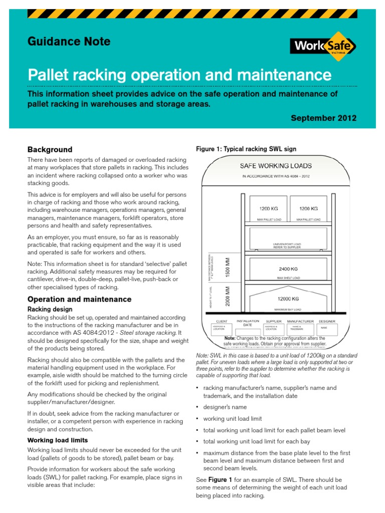 Guidance Pallet Racking OperationVs5 | PDF | Pallet | Forklift