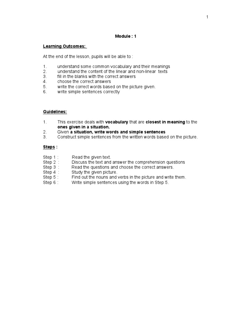 STF English Remedial Module 1 | PDF | English Language | Human ...