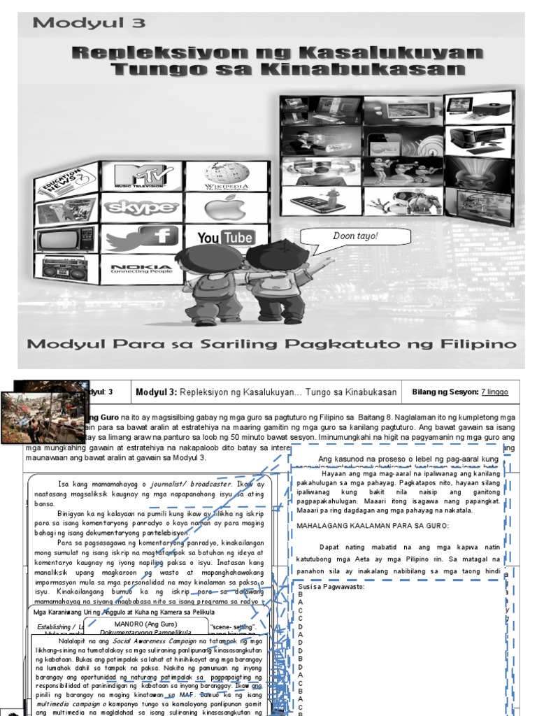 Gabay Sa Pagtuturo NG Filipino 8 - Module 3 | PDF