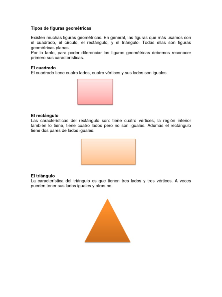 Tipos de Figuras Geométricas | PDF | Triángulo | Tetraedro