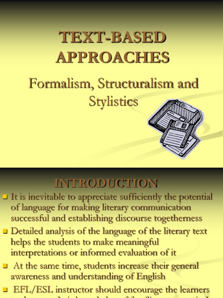 Text Based Approaches Linguistics Epistemology
