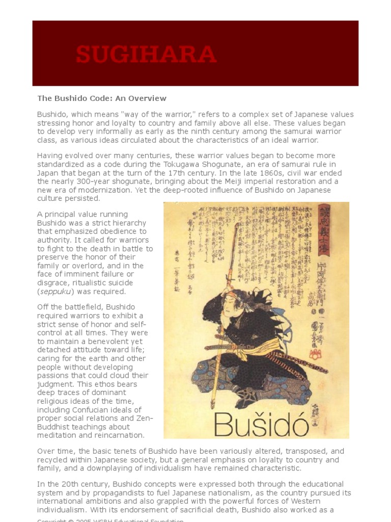 Bushido Code of The Samurai | PDF | Bushido | Samurai