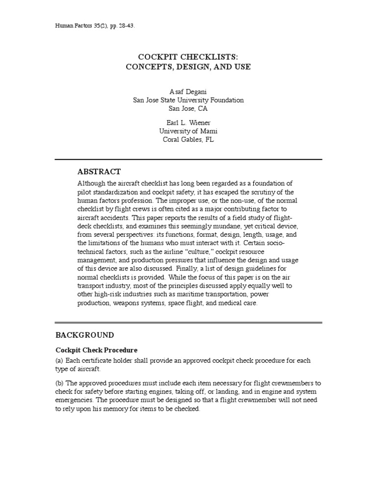 Cockpit Checklists PDF | PDF | National Transportation Safety Board ...